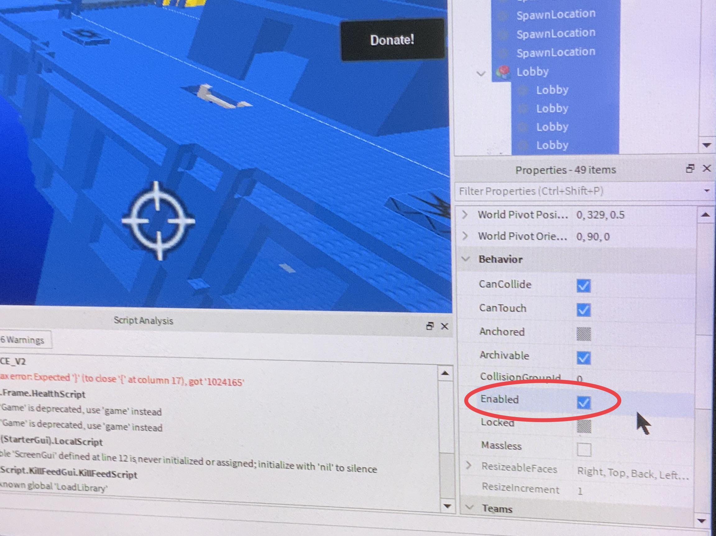 I Have Spawns In My Roblox Game And Yet The Engine Ignores Them Entirely Scripting Support