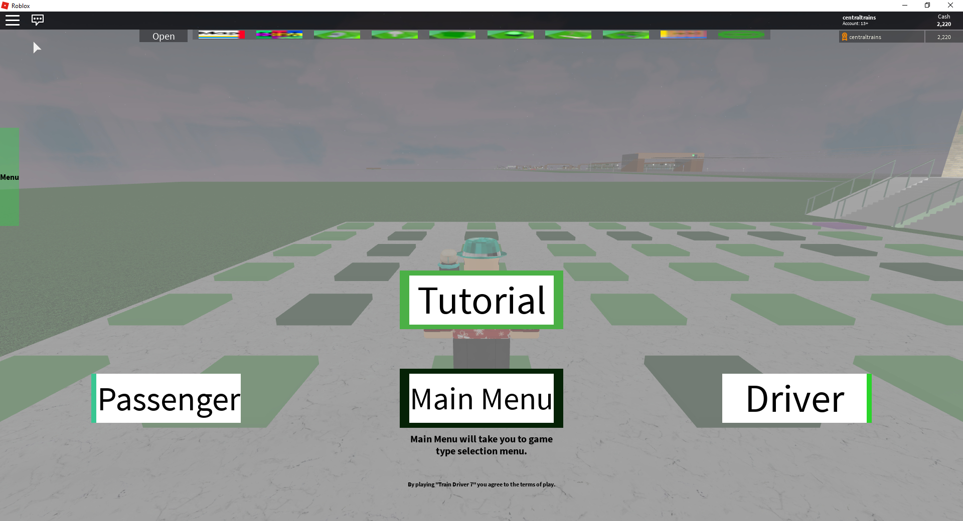 Central Train Transport: Train Driver 7 Manual (About, Main Menu ...