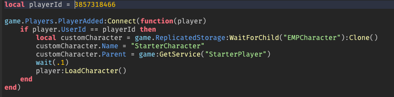 I'm having a problem with the Owner's startercharacter - Scripting ...