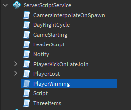 Winning script not functioning properly - Scripting Support - Developer Forum | Roblox