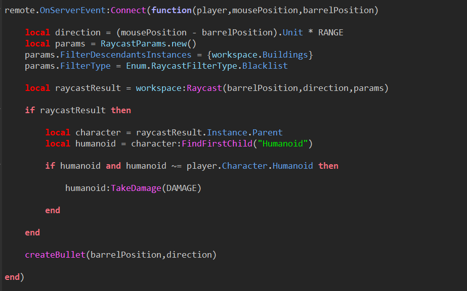Raycasted bullets go through objects - Scripting Support - Developer ...