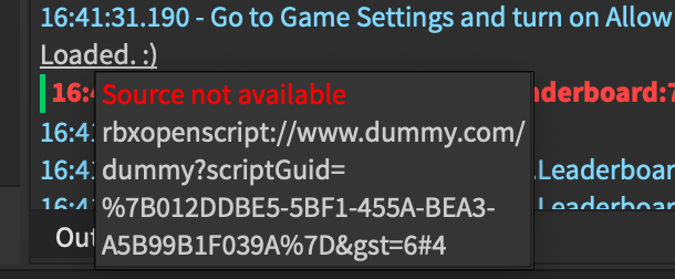 Why is this appearing in my output? - Scripting Support - Developer Forum | Roblox