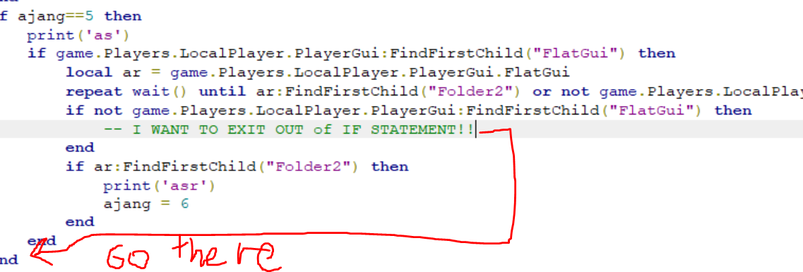 How To Exit If Statement Scripting Support Developer Forum Roblox
