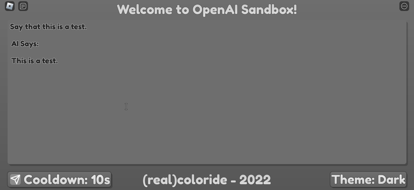 OpenAI in Roblox - Answers from an AI! - Creations Feedback - Developer ...