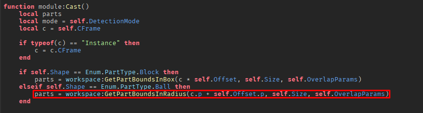 Unable To Cast Raycastparams To Overlapparams With Muchachohitbox Module Scripting Support