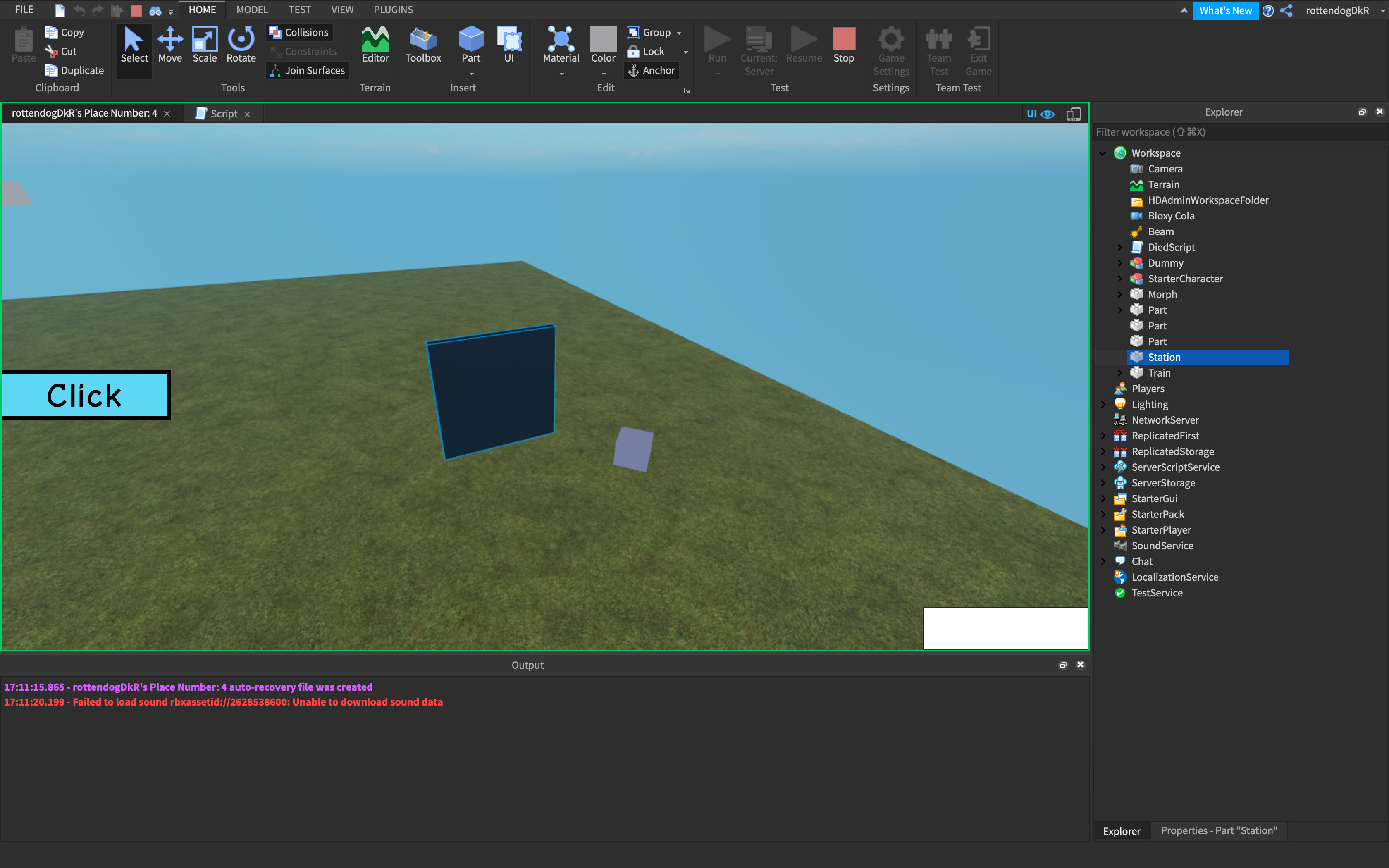 Rocket Propulsion not moving part - Scripting Support - Developer Forum | Roblox