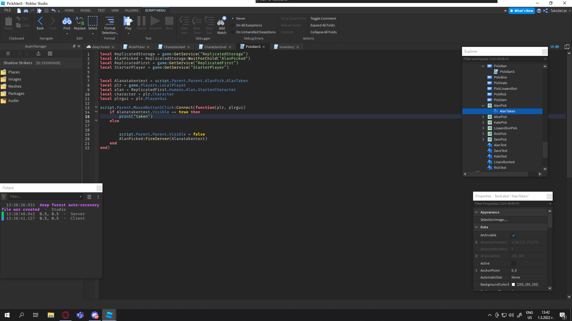 Guiscript not working - Scripting Support - Developer Forum | Roblox