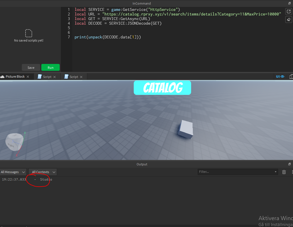 Catalog API returns empty table? - Scripting Support - Developer Forum | Roblox