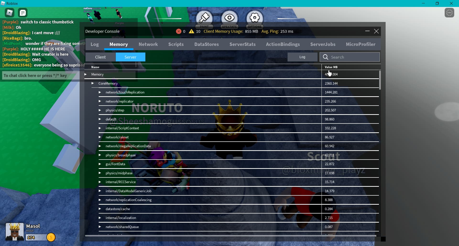 Does roblox offer support to developers in terms of code? My game is struggling with memory ...