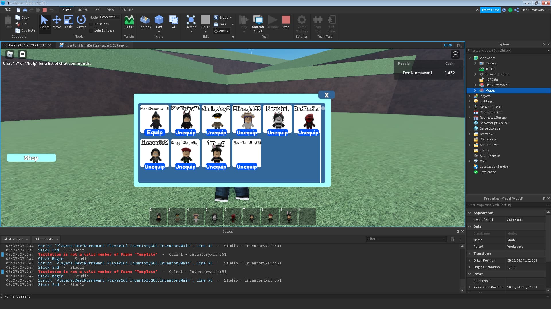 Does anyone know about this. "TextButton" Template:Clone() - Scripting Support - Developer Forum ...