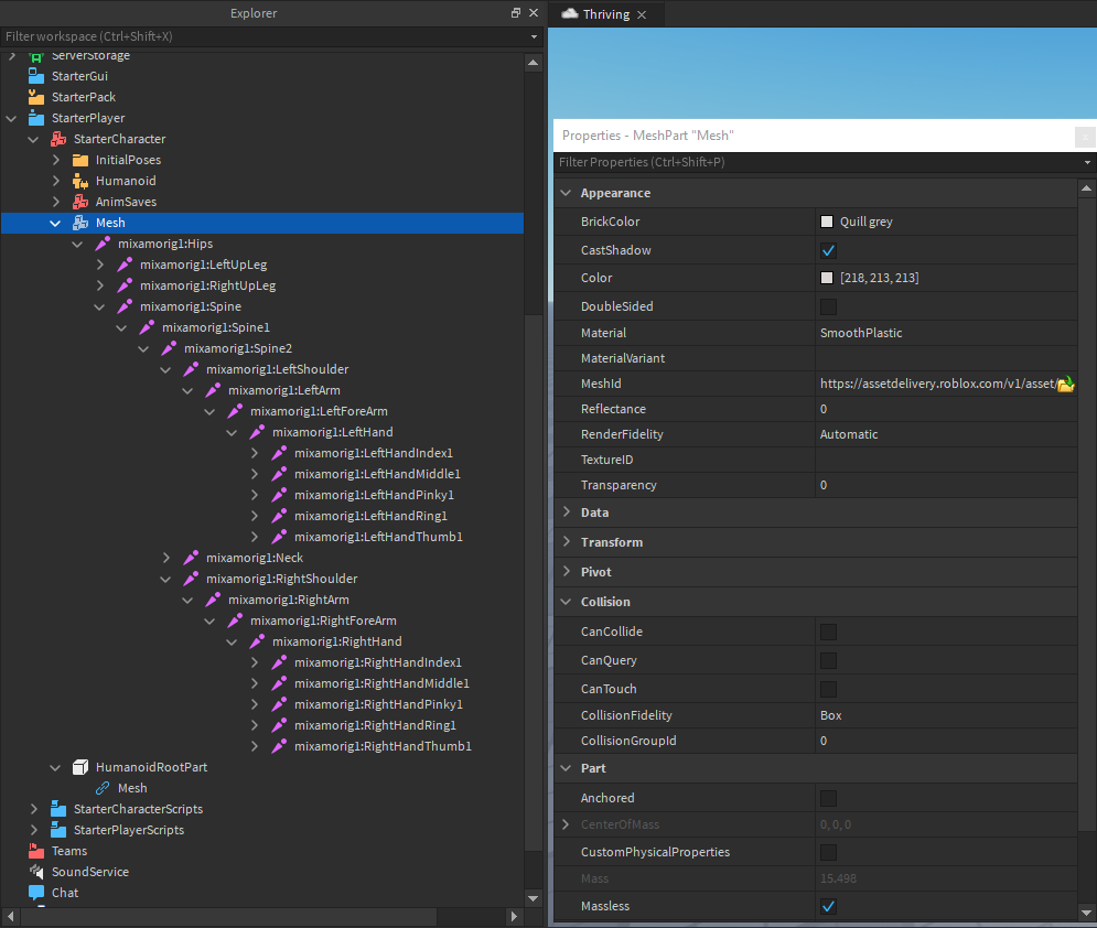 Custom mesh character (Skinned) extremely lags on jump, Humanoid ...