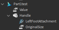 My LeftFoot and RightFoot Attachment have rotation problem for handle ...