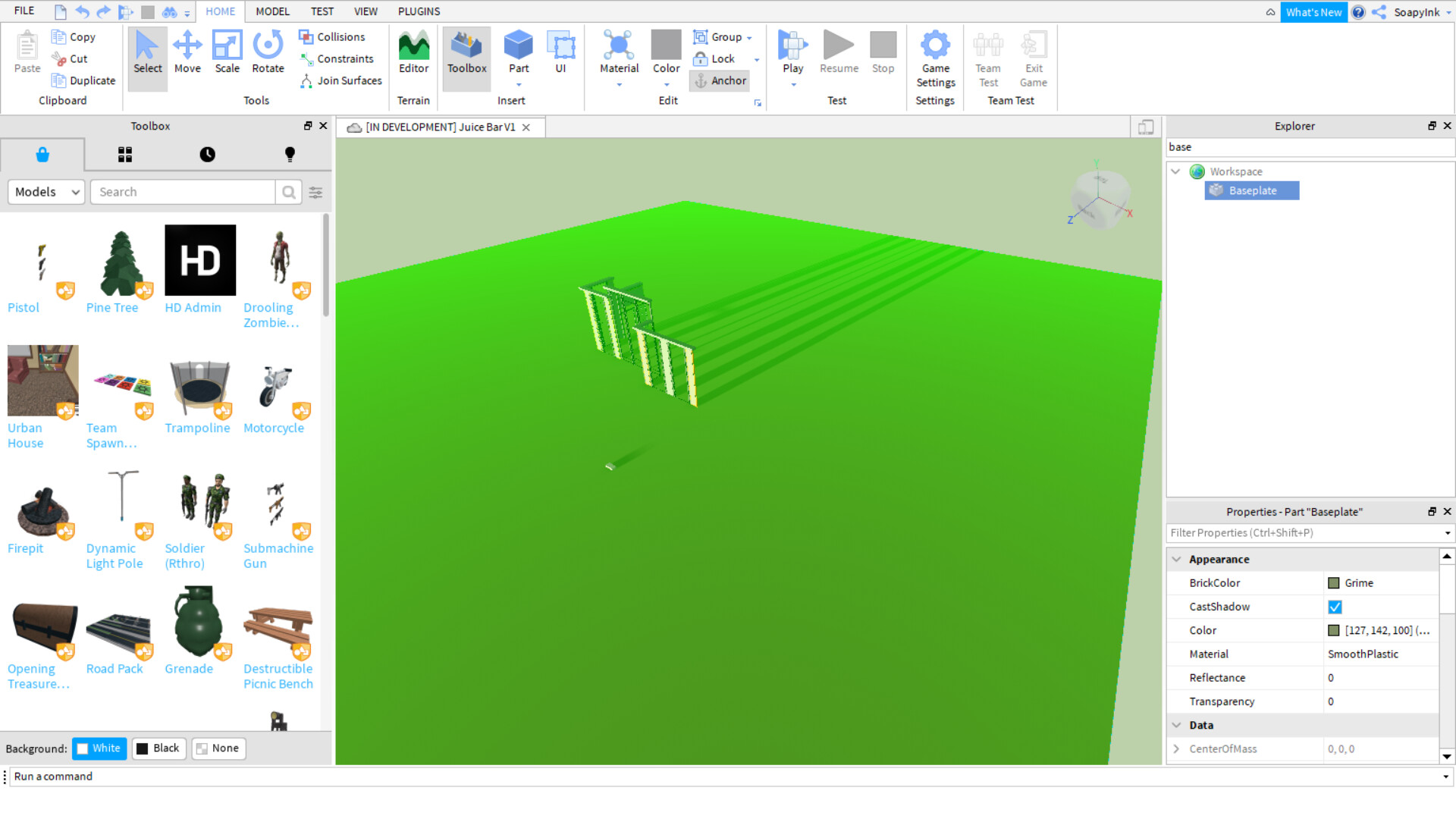Transparent glass is appearing as bright neon in fog and atmosphere ...