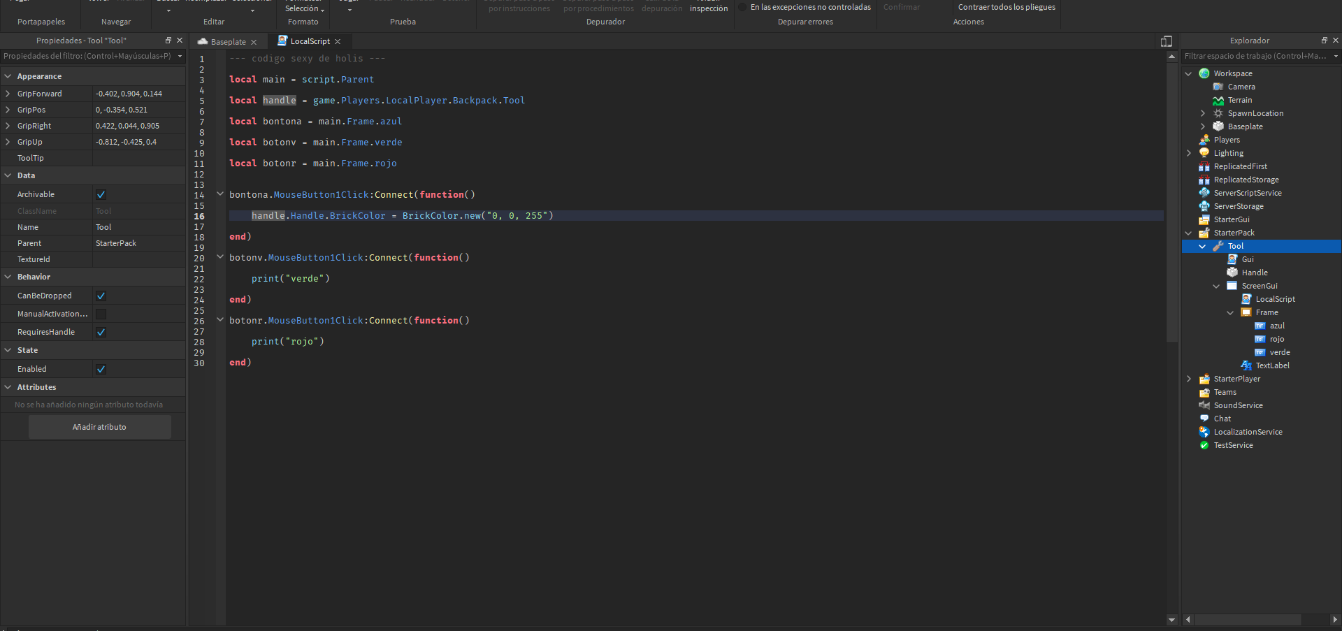 Issue With Tool Scripting Support Developer Forum Roblox