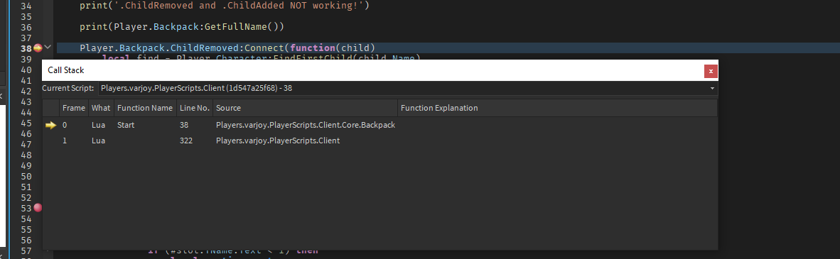 Player.Backpack.ChildAdded not working - Scripting Support - Developer Forum | Roblox