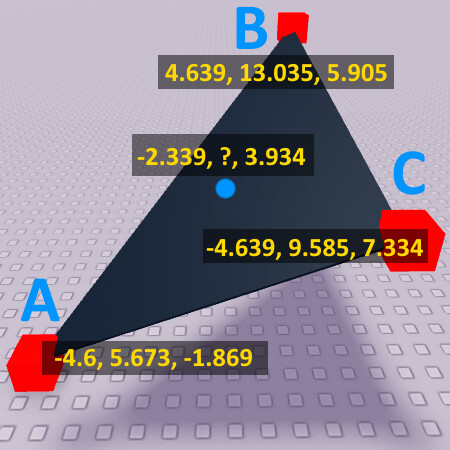 How do I solve for the height of a position inside three nodes ...