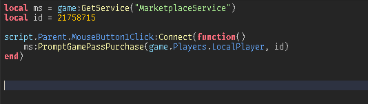 Script not giving gun after gamepass bought - Scripting Support - Developer Forum | Roblox
