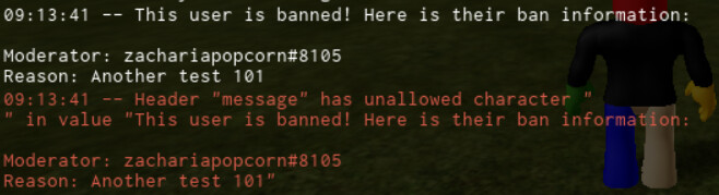 Unallowed character in header - Scripting Support - Developer Forum | Roblox