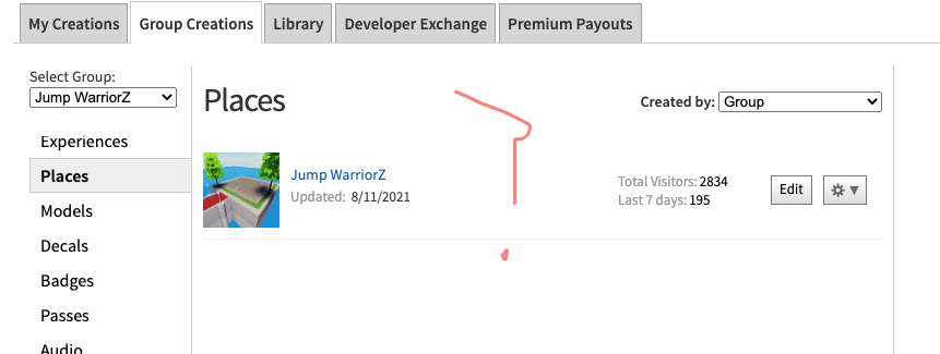 How Do I Create A Place Under A Group Universe Scripting Support Developer Forum Roblox
