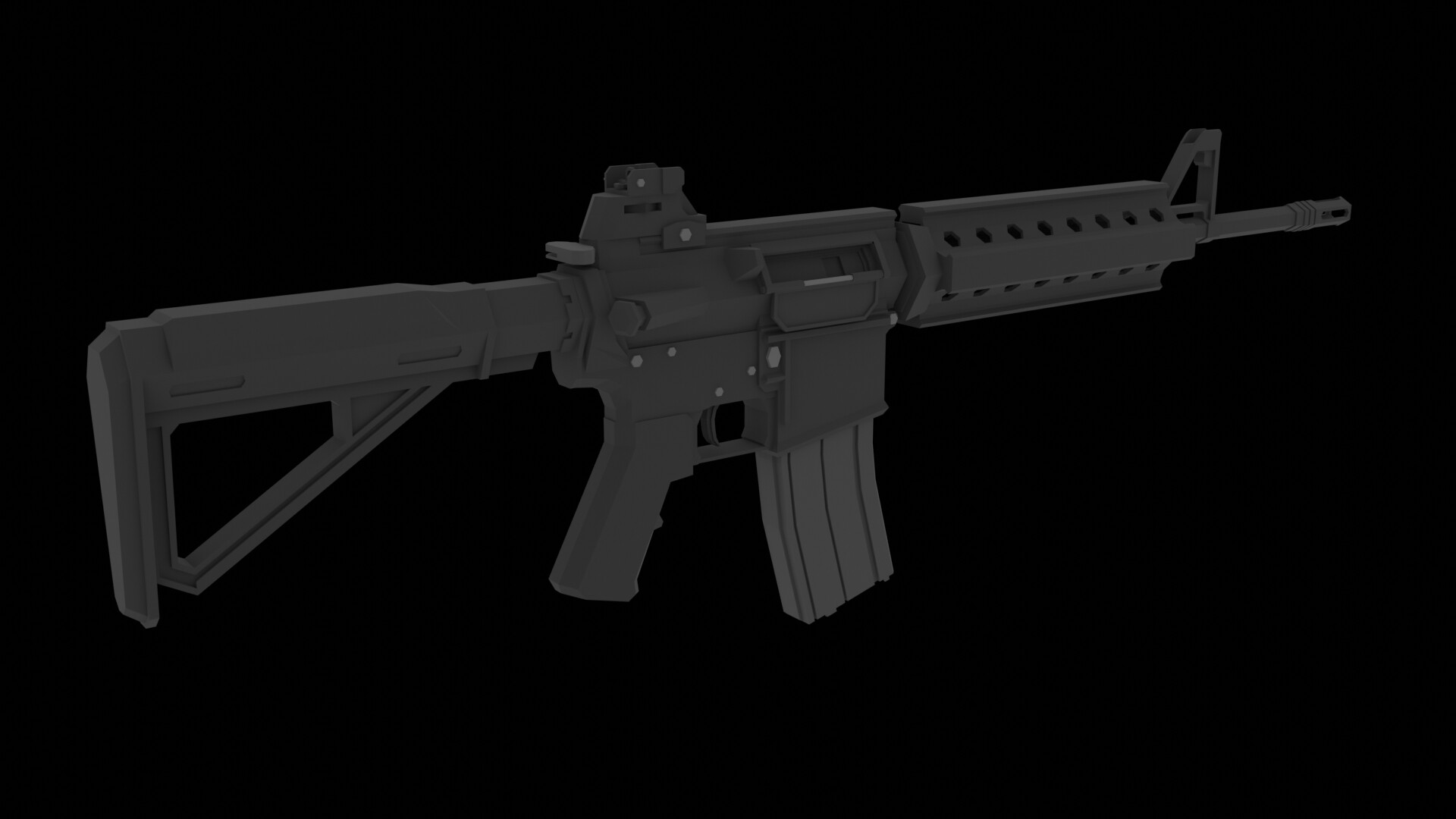 [Gun Modeling] Customized M4A1 Low Poly Model - Creations Feedback ...