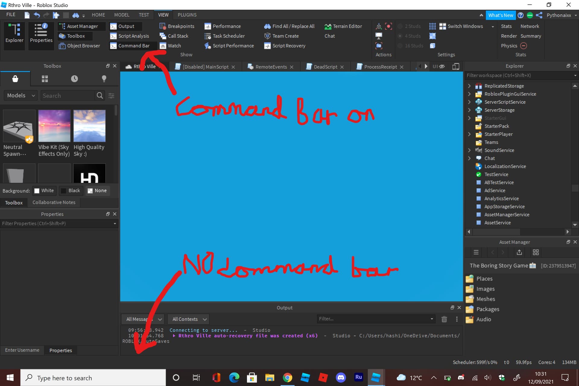  Solved I Lost The Command Bar Somehow Game Design Support Developer Forum Roblox