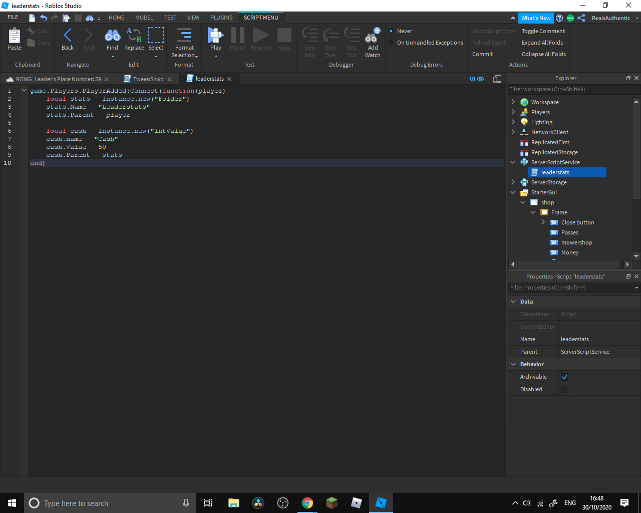 What's the problem of this? - Scripting Support - Developer Forum | Roblox