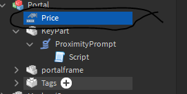 Price is not a valid member of Model "Workspace.Portal" - Scripting Support - Developer Forum ...