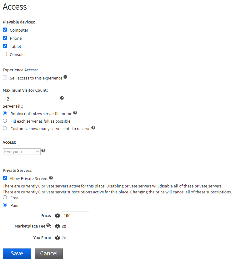 Bug where it says there are active players but no available servers ...