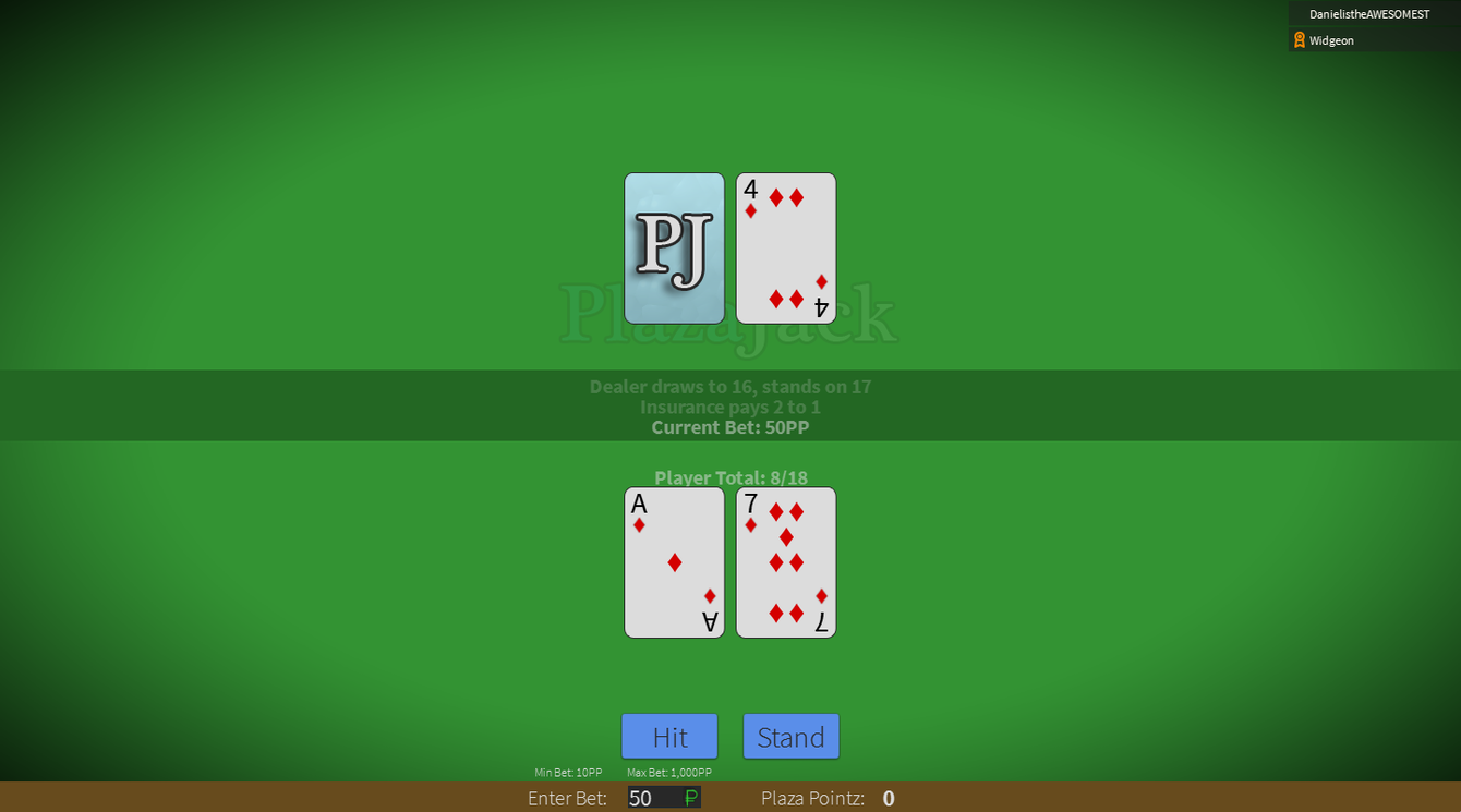 PlazaJack (BlackJack) - Creations Feedback - Developer Forum | Roblox