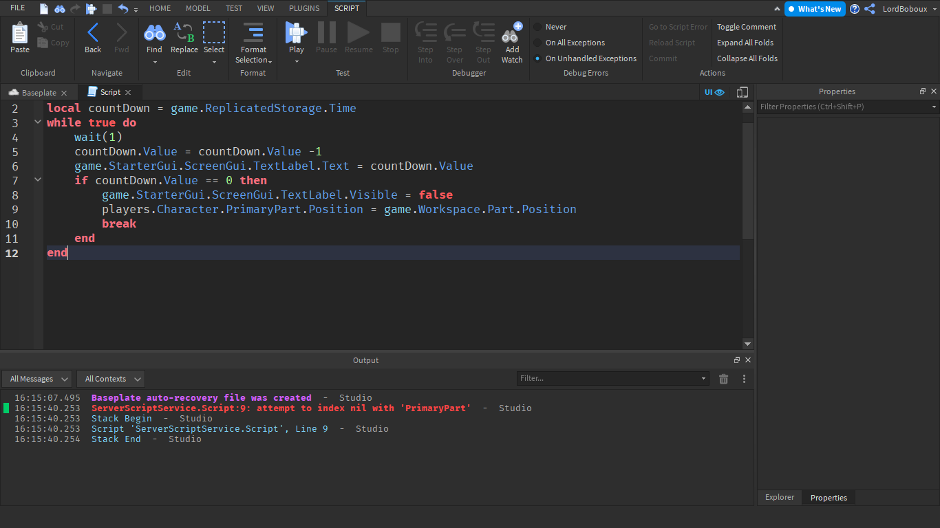 Im Still Stuck Making A Round System Scripting Support Developer 5180
