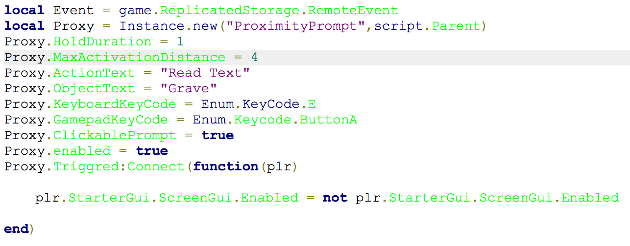 Help with fixing my scripts that make a proximity point open a gui ...