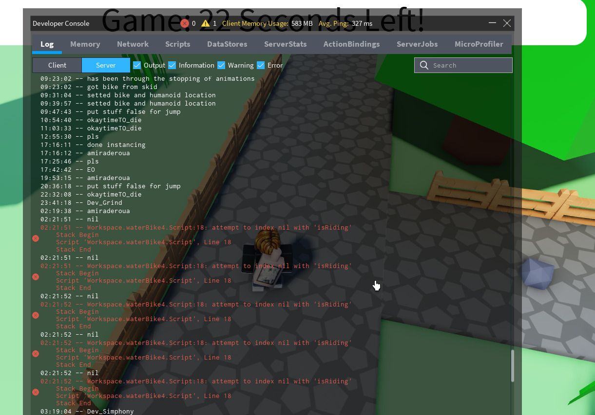 Attempt to index nil with "isRiding" - Scripting Support - Developer Forum | Roblox