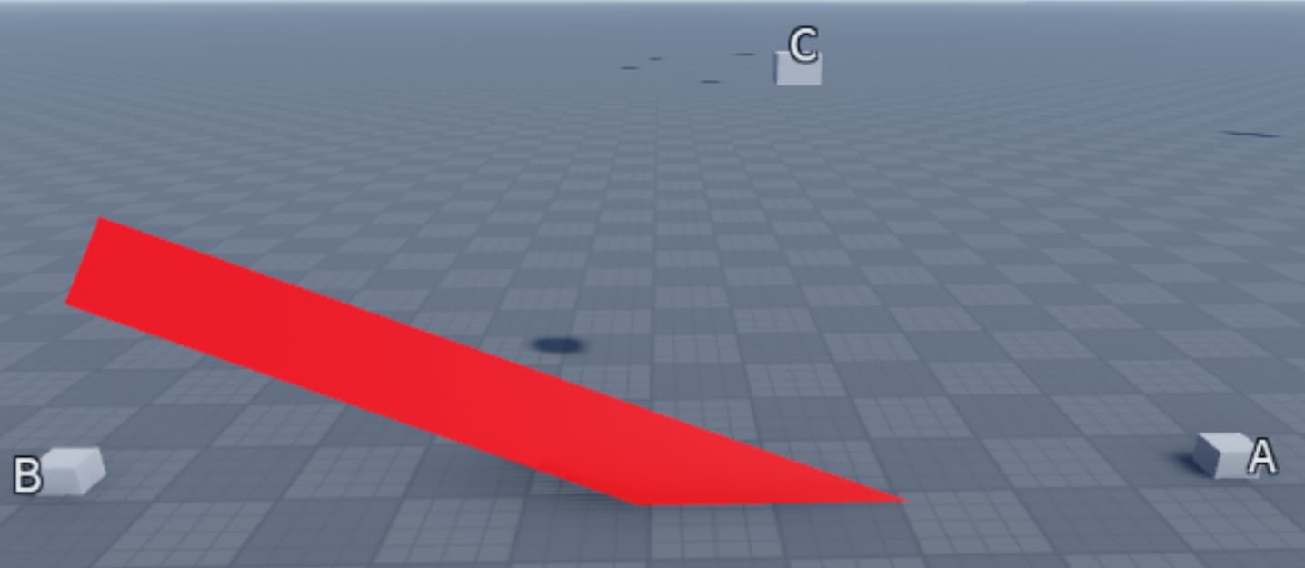 CFrame connect two parts and rotate/look at a third part - Scripting ...