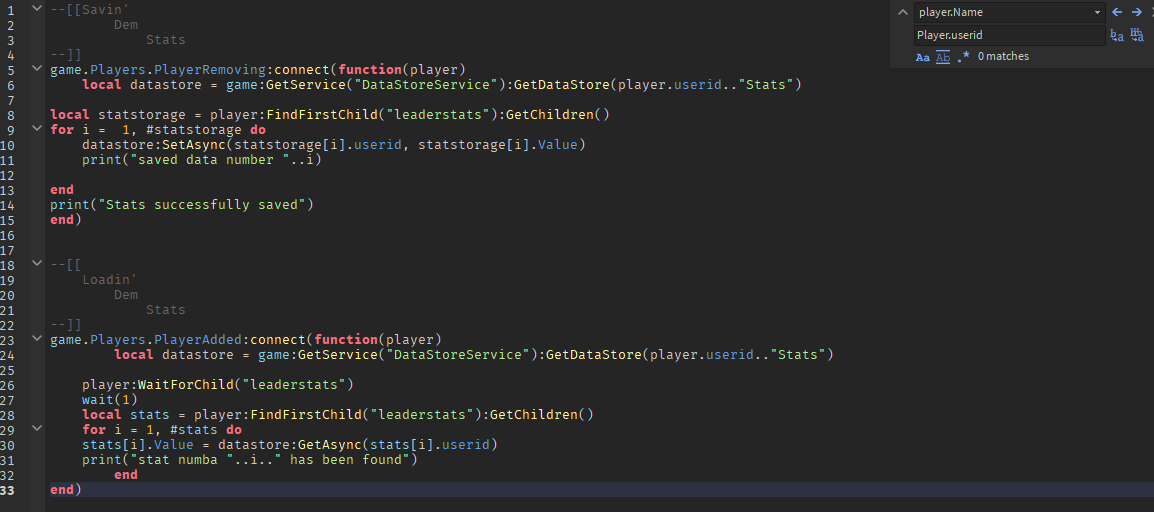 Changing datastore saving from usernames to userids - Scripting Support - Developer Forum | Roblox