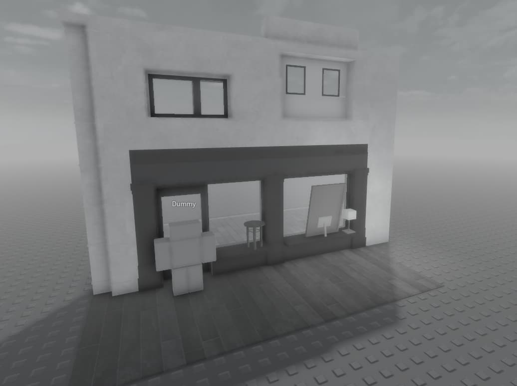 One of my first sorta realistic attempts | building store front ...