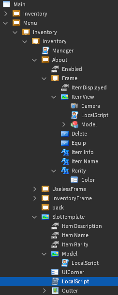 Help with inventory system gui scripting - Scripting Support ...
