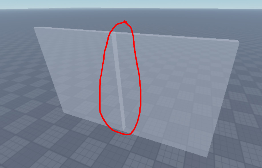 How to put two semi transparent parts next to each other without a seam ...