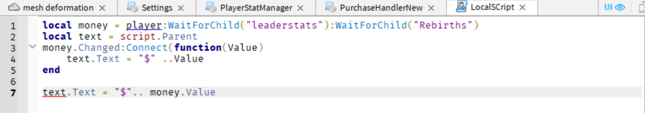Money GUI not updating - Scripting Support - Developer Forum | Roblox