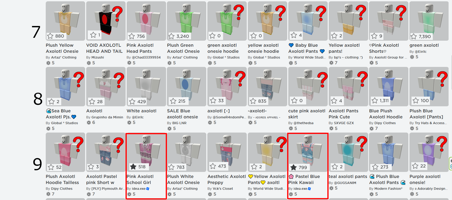 Problem with sorting clothes in Roblox catalog - Website Bugs ...