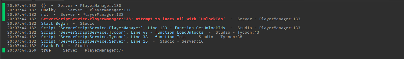 Attempt to index nil with "UnlockIds" - Scripting Support - Developer Forum | Roblox