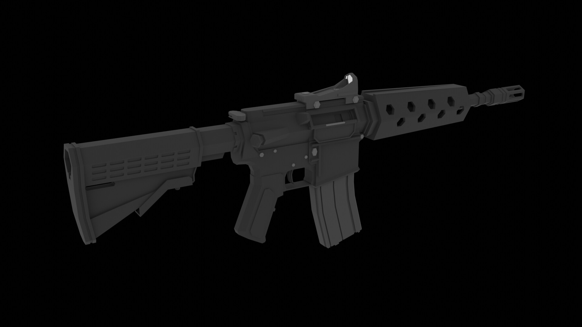 [Gun Modeling] XM4 (M4A1) Low Poly Model - Creations Feedback ...