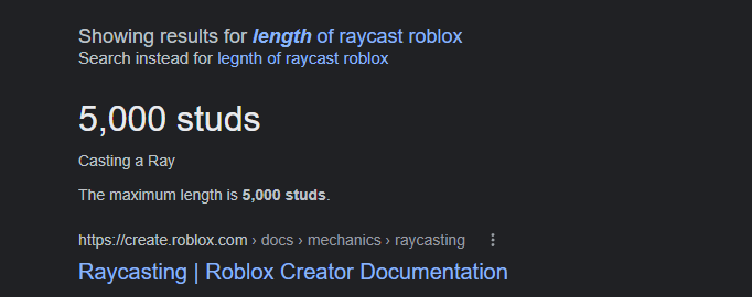 Most Efficient Raycast Length Scripting Support Developer Forum Roblox
