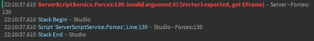 How To Cast Velocity With Cframe Scripting Support Developer Forum