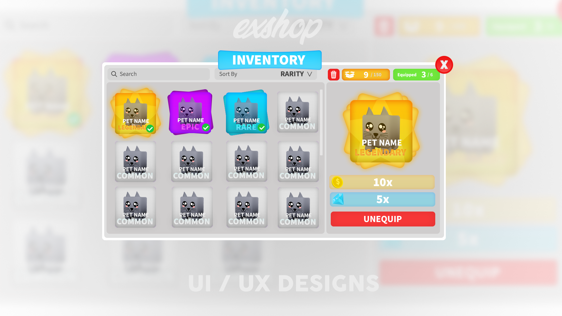 Exshop | UI Designer [2/3] - Portfolios - Developer Forum | Roblox