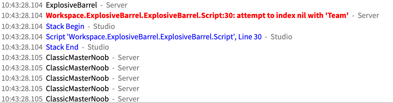 Attempt to index nil with "Team" - Scripting Support - Developer Forum | Roblox
