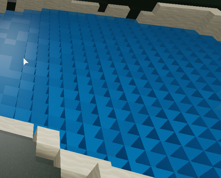 Shadows or outlines through transparent smooth plastic blocks ...