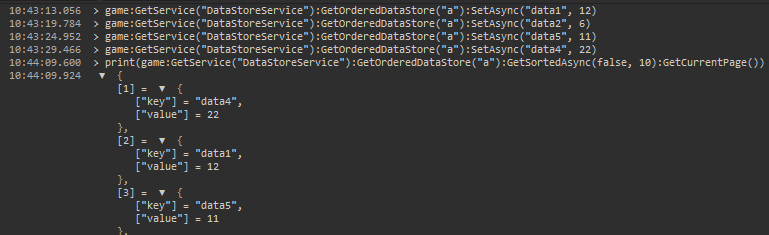 GetSortedAsync no working when value was table? - Scripting Support - Developer Forum | Roblox