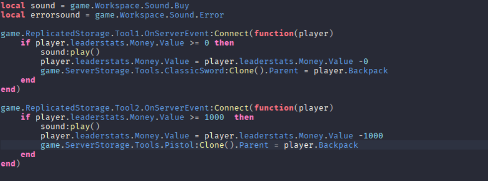 Sound if not enough "money" - Scripting Support - Developer Forum | Roblox