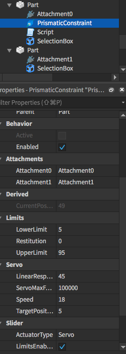 Why Isn T This Script For Prismatic Constraint Working Scripting Support Developer Forum