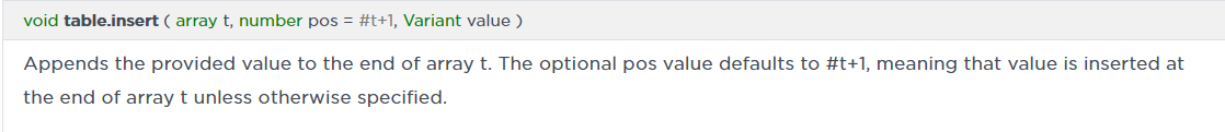 Table.insert() Suddenly Needing a Position Argument - Scripting Support ...